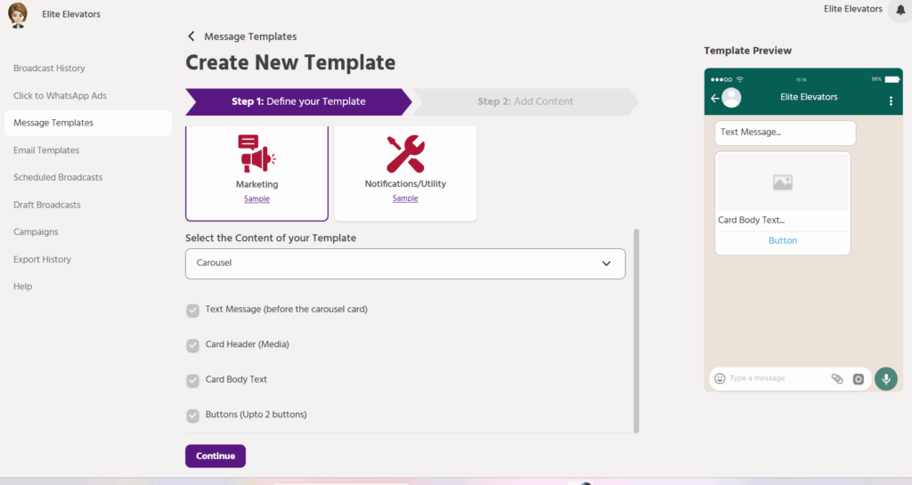 Carousel Message Templates - ORAI STORE